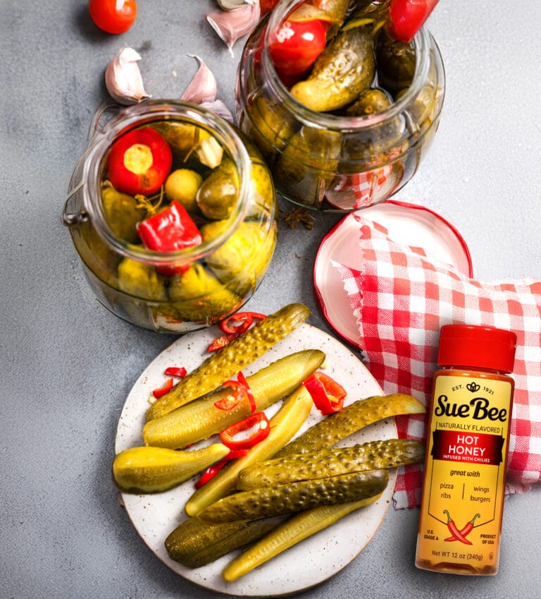 SUE BEE® Hot Honey Pickles - Sioux Honey Association Co-Op